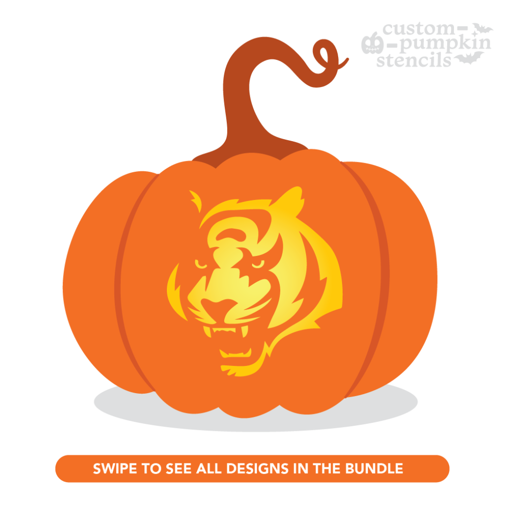 Cincinnati Bengals Pumpkin Carving Stencil - Custom Pumpkin Stencils 2025