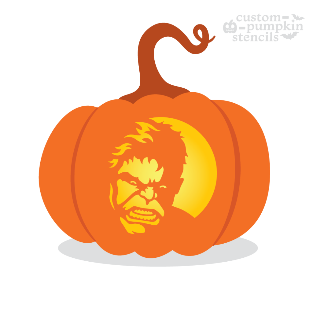 Hulk Pumpkin Carving Stencil - Custom Pumpkin Stencils 2025