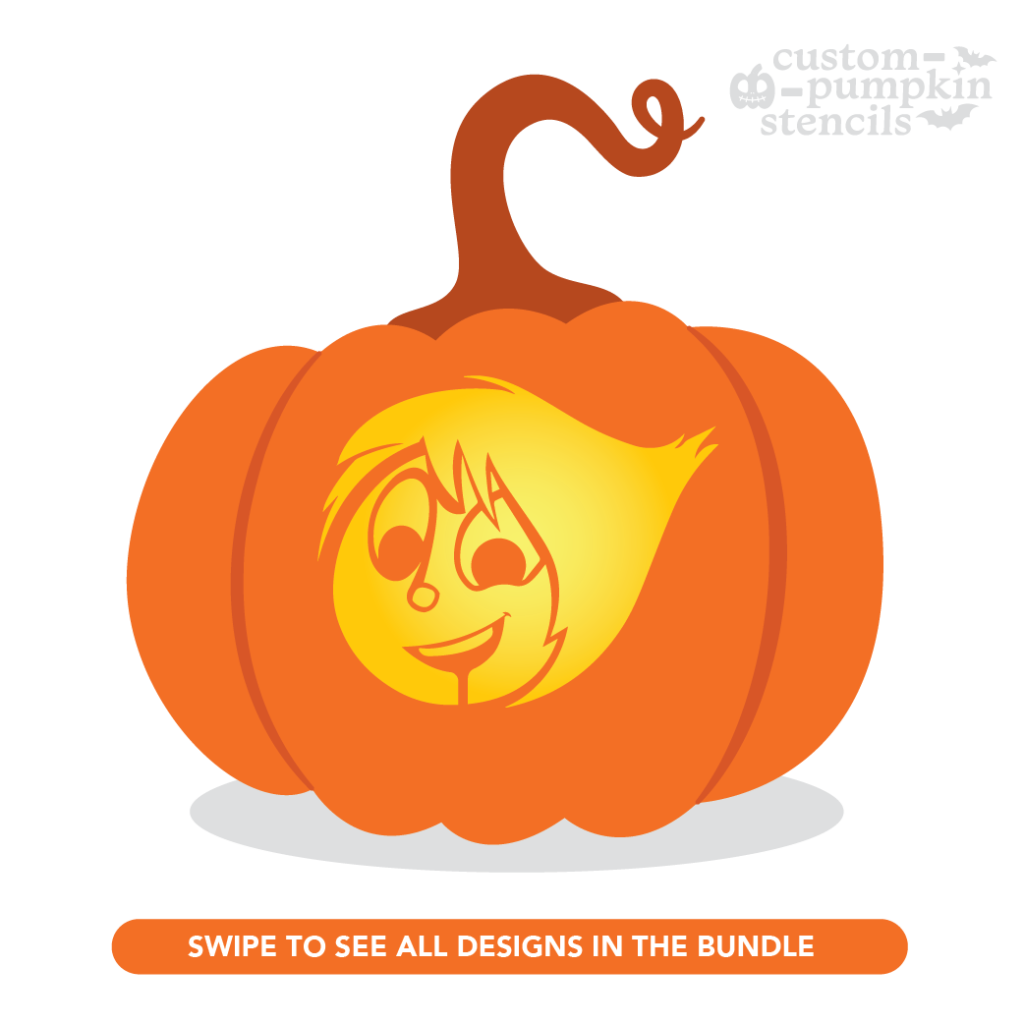 Inside Out: Joy Pumpkin Carving Stencil - Custom Pumpkin Stencils 2025