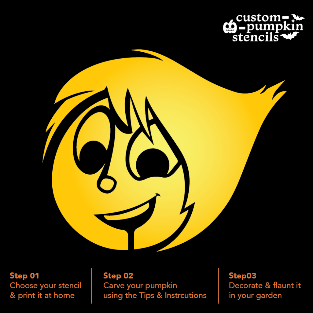 Inside Out: Joy Pumpkin Carving Stencil - Custom Pumpkin Stencils 2025