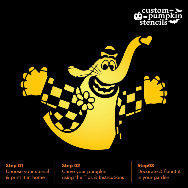 Inside Out: Bing Bong Pumpkin Carving Stencil - Custom Pumpkin Stencils ...