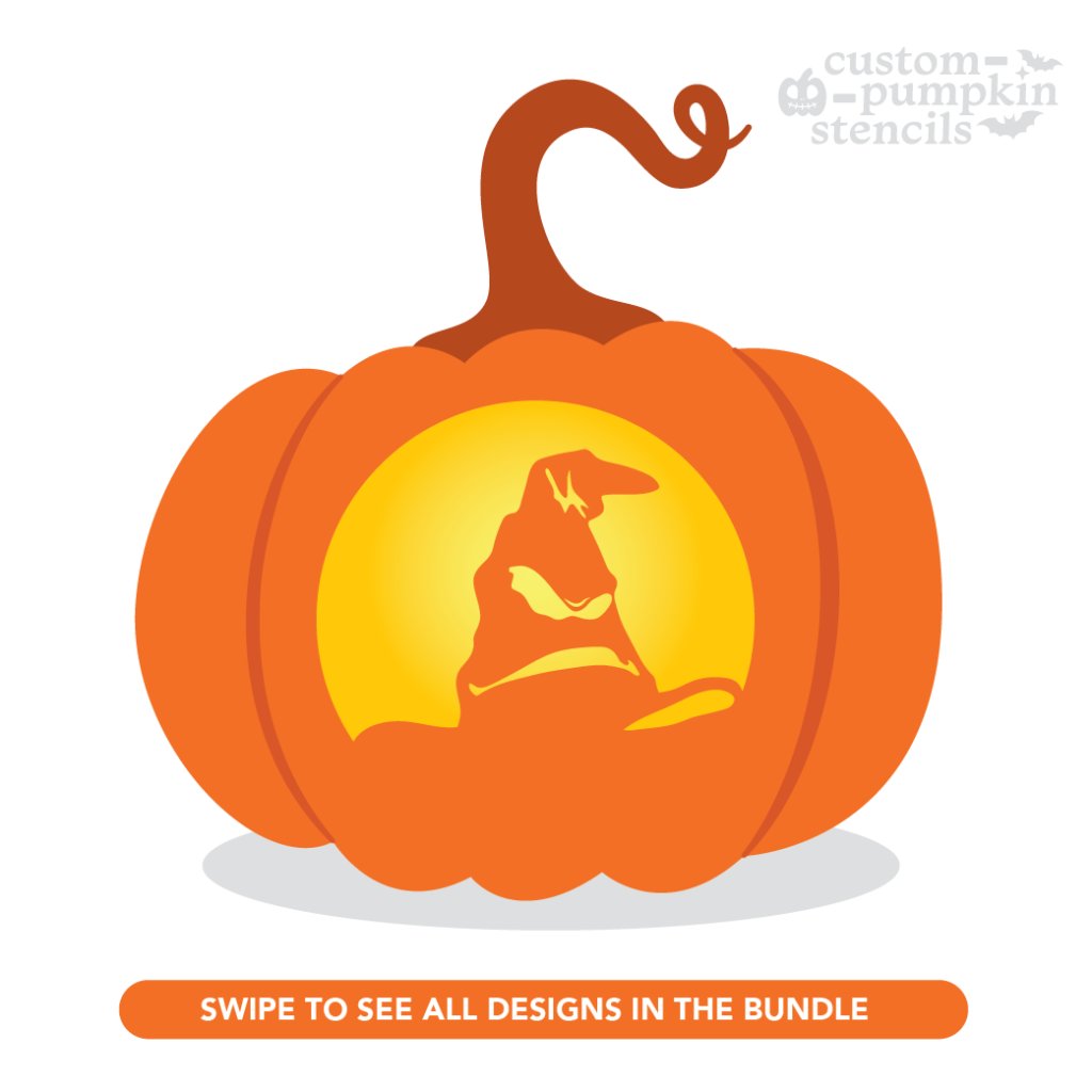 Sorting Hat Pumpkin Carving Stencil