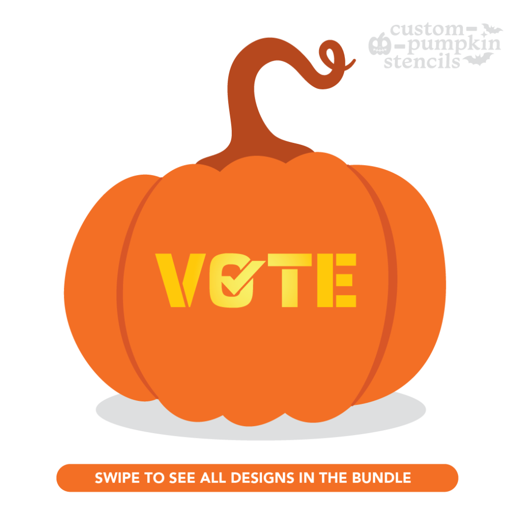 Vote Pumpkin Carving Stencil - Custom Pumpkin Stencils 2025