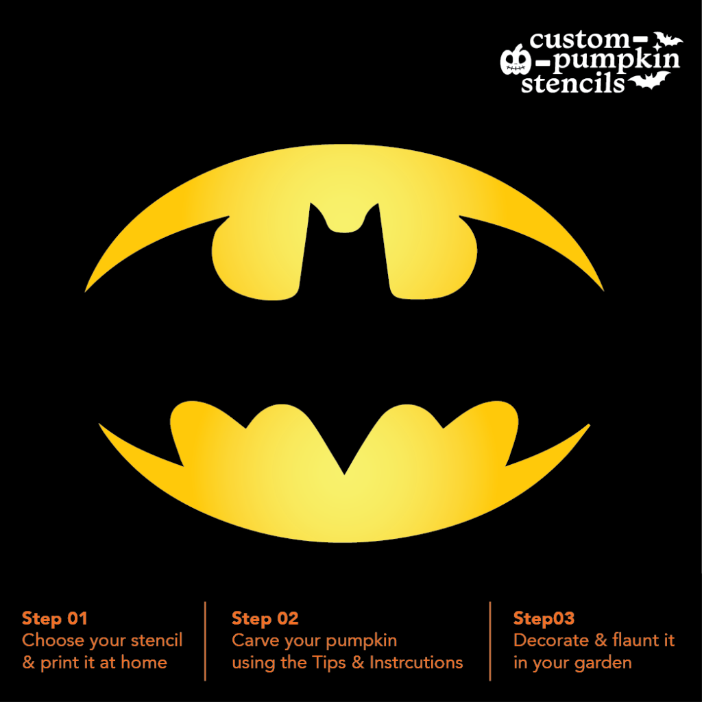 Bat Signal Pumpkin Carving Stencil (Batman)