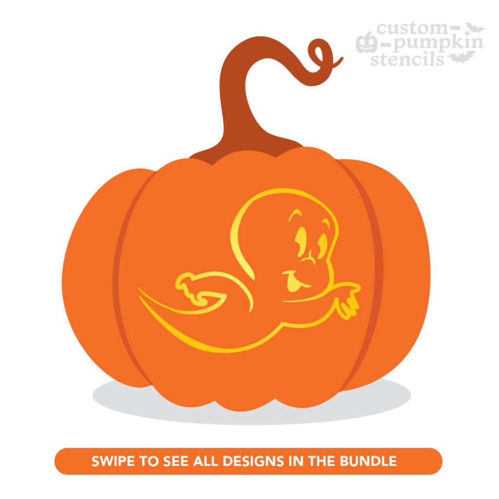 Casper Pumpkin Carving Stencil